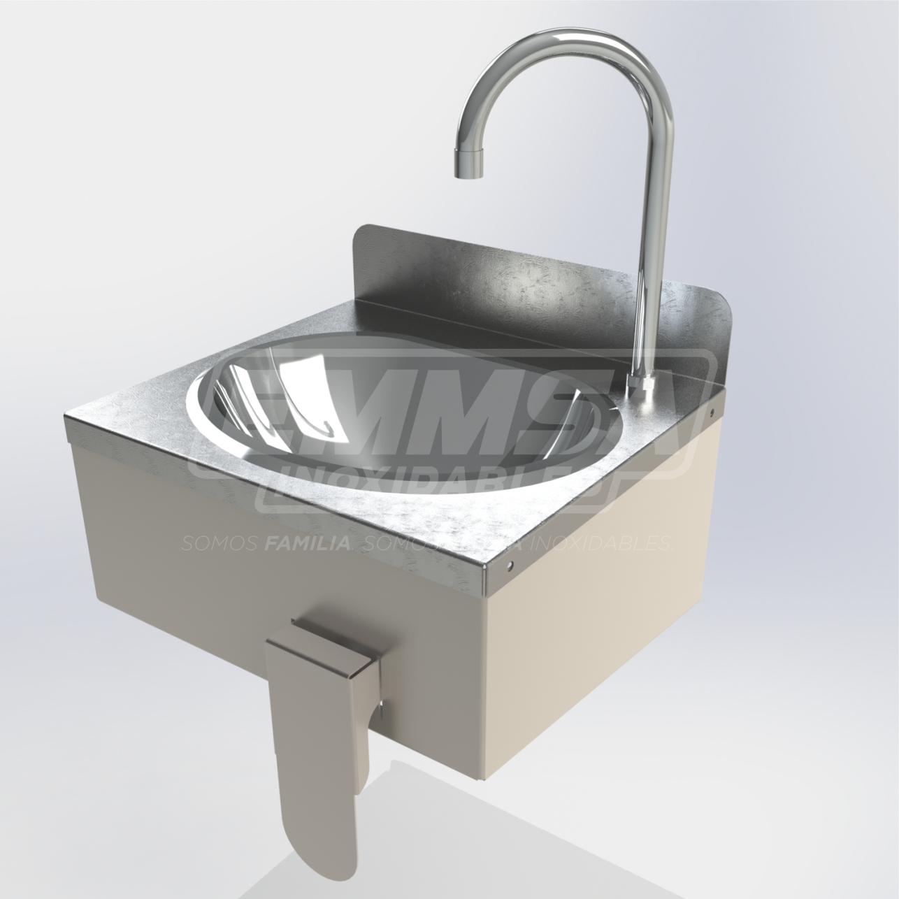 Lavamano simple de amurar - Bacha grande